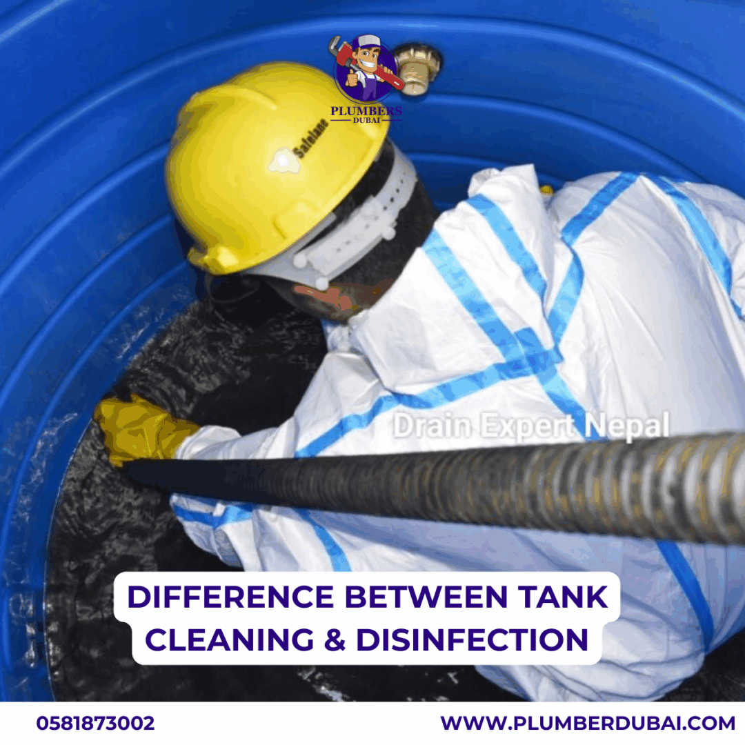 Difference Between Tank Cleaning & Disinfection - Plumber Dubai